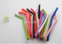 China Bent Straight Candy Color Food Grade Silicone Straws Bacteria Resistant for sale