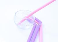 China Safe Bubble Tea Straws With Brush , Silicone Boba Straws No Rubber Taste for sale
