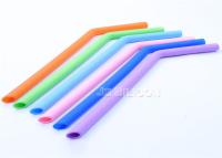 China Safe Bubble Tea Straws With Brush , Silicone Boba Straws No Rubber Taste for sale