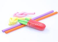 China BPA Free Reusable Silicone Drinking Straws , Silicone Bendy Straws No Metal Aftertaste for sale