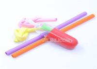 China LFGB Soft No Smell Bendable Silicone Straws Easy Clean Strong Sealing for sale
