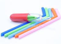 China LFGB Soft No Smell Bendable Silicone Straws Easy Clean Strong Sealing for sale