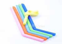 China Flexible EcoFriendly Collapsible Food Grade Silicone Straws With Case for sale