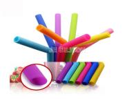 China Flexible EcoFriendly Collapsible Food Grade Silicone Straws With Case for sale