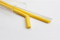 China Curved Bent Drinking Silicone Straws Dishwasher Safe Any Colors Easy To Clean for sale