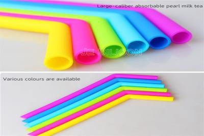 China Curved Bent Drinking Silicone Straws Dishwasher Safe Any Colors Easy To Clean for sale