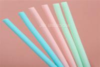 China Tumbler Reusable Silicone Drinking Straws , Custom Bubble Tea Straws Non Stick for sale