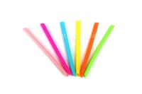 China Food Grade Silicone Smoothie Straws , Kids Bendable Silicone Straws Lightweight for sale