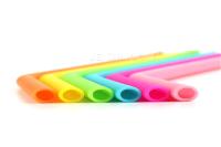 China Foldable Smoothie Food Grade Silicone Straws Bubble Tea Bpa Free SGS Approval for sale
