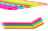 China Foldable Smoothie Food Grade Silicone Straws Bubble Tea Bpa Free SGS Approval for sale