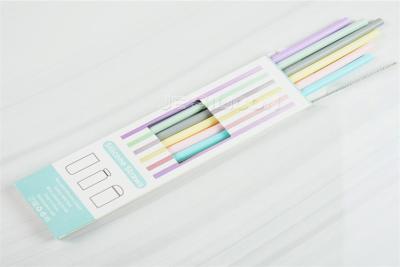 China Portable Folding Collapsible Silicone Straw -50~250℃ Work Temperature For Kids for sale