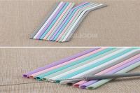 China Portable Folding Collapsible Silicone Straw -50~250℃ Work Temperature For Kids for sale