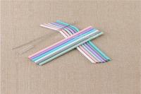 China Portable Folding Collapsible Silicone Straw -50~250℃ Work Temperature For Kids for sale