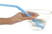 China FDA Colorful Food Grade Silicone Straws , Reusable Portable Silicone Straw for sale