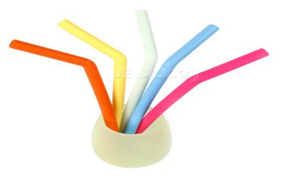 China Bubble Tea Silicone Smoothie Straws Bpa Free Durable Eco Friendly For Drinking for sale
