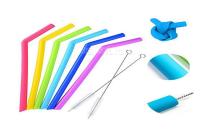China Smoothie Reusable Silicone Drinking Straws Environmentally Friendly FDA Approval for sale