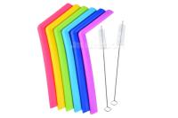 China Eco Friendly Silicone Drinking Straw , Bpa Free Reusable Straws ROSH Approval for sale