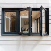 China New Design Aluminum Alloy Casement Window with Sound Insulation and Out Swing Egress Feature for sale