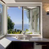 China Customizable Aluminum Folding Window with Tempered Insulated Glass for Energy Cost Savings and ISO9001-2008 Certified for sale