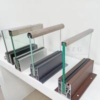 China Aluminum U Channel Glass Railing with 10 Years Warranty and Max Centers 4000mm for Top Mounted Installation for sale