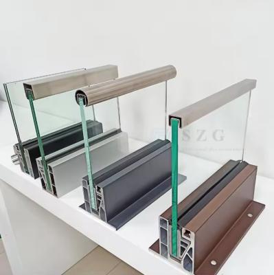 China Aluminum U Channel Glass Railing with 10 Years Warranty and Max Centers 4000mm for Top Mounted Installation for sale