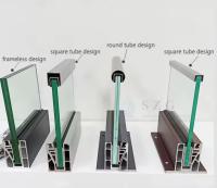 China Aluminum U Channel Glass Railing with 10 Years Warranty and Max Centers 4000mm for Top Mounted Installation for sale