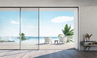 China Eco Friendly Aluminum Sliding Door with Environmental Protection and Maintenance Resistance for Balcony for sale