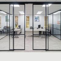 China Frosted Glass White Aluminum Sliding Door with Dust Resistant Anodized Finishes for sale