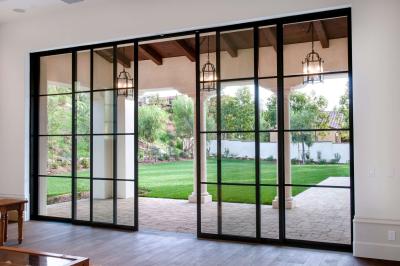 China Commercial Aluminum Sliding Door with Laminated Glass and Fluorocarbon Spraying for Anodized Finishes for sale
