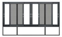 China Energy Efficient Aluminum Sliding Door with Fluorocarbon Spraying and Durable Design for sale
