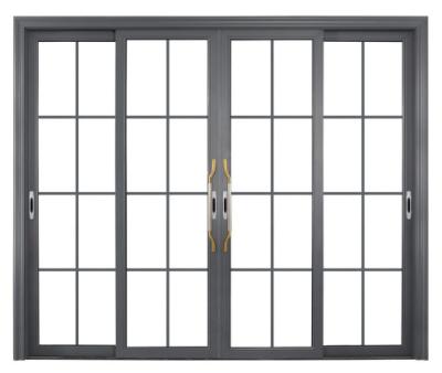 China Slim Frame Aluminum Sliding Door with Customized Dimension and Multi-point Locking for Enhanced Security for sale