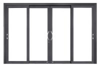 China Customized Residential Aluminium Slimline Sliding Glass Doors with Stable Fluorocarbon Spraying Finish for sale
