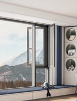 China Secure Aluminum Swing Window with Tempered Insulated Glass and Multi-point Locking System for sale