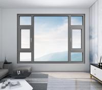 China Heat Resistant Aluminum Swing Window with Multi-point Locking System and Energy Efficient Design for sale