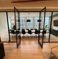 China Heavy Duty Aluminum Swing Door with 2.0-3.0mm Profile Thickness Easy Maintenance Anodizing for sale