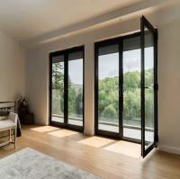 China Heavy Duty Aluminum Swing Door with 2.0-3.0mm Profile Thickness Easy Maintenance Anodizing for sale