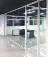 China Customized Aluminum Glass Swing Door with Tempered Clear Glass Double Tempered Glass and 10-year Warranty for sale