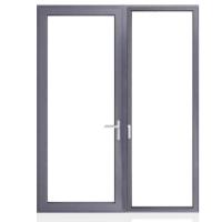 China Heavy Duty Thermal Break Aluminum Swing Door with 10-Year Warranty and Durable Structural Design for sale