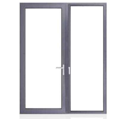 China Heavy Duty Thermal Break Aluminum Swing Door with 10-Year Warranty and Durable Structural Design for sale