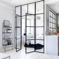 China Double Leaf Aluminum Swing Door with High-grade Aluminum Frame and Energy Efficient Laminated Tempered Glass for sale