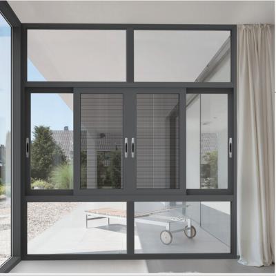 China Customizable Aluminum Sliding Glass Window with 10 Years Warranty Sound Insulation and Weather Resistance for sale