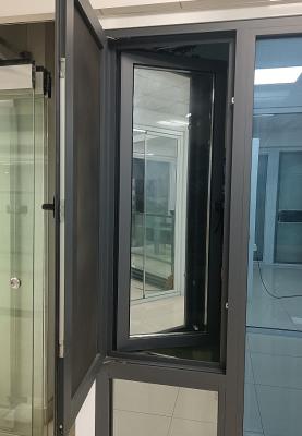 China Customizable Aluminum Swing Window with Double Glazed Glass and Multi-point Locking for Commercial Buildings for sale