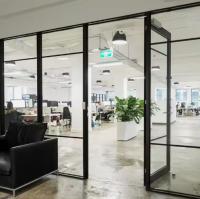 China Modern Double Casement Aluminum Swing Door with Tempered Glass and 10 Years Warranty for sale
