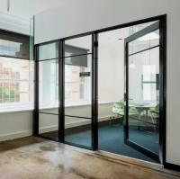 China Customized Size Aluminum Glass Door with 10 Years Warranty and Anodized Low-E Glass for sale