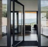 China Heavy Duty Energy Efficient Aluminum Swing Door with Safety Glass and 10 Years Warranty for sale
