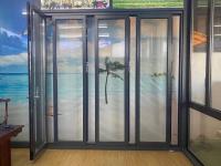 China Thick Frame Aluminum Folding Door with 50 Years Life Span Dust Resistant and Easy Cleaning for sale
