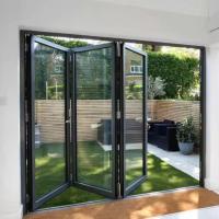 China Thick Frame Aluminum Folding Door with 50 Years Life Span Dust Resistant and Easy Cleaning for sale