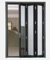 China Eco Friendly Aluminum Folding Door with Reinforced Frame and Weather Resistant Design for sale