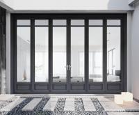 China Eco Friendly Aluminum Folding Door with Reinforced Frame and Weather Resistant Design for sale