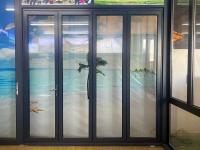 China Heavy Duty Aluminum Folding Door with 50mm 70mm 80mm Frame Width and Smooth Operation for sale